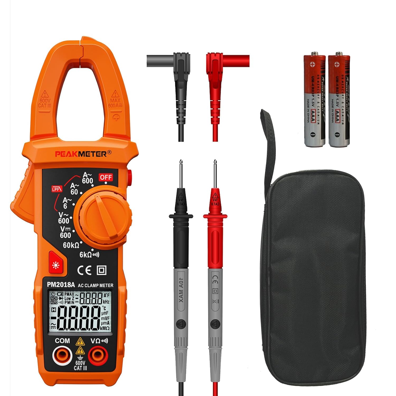 Digitale Stromzange Auto Ranging Amp Voltage Tester Messen AC Strom, AC ...