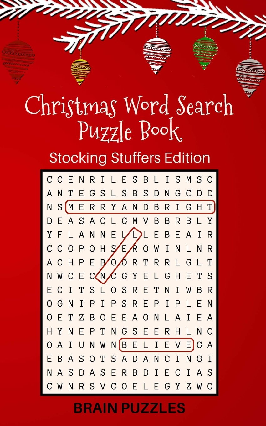 Christmas Word Search Puzzle Book: Stocking Stuffers Edition: Great ...