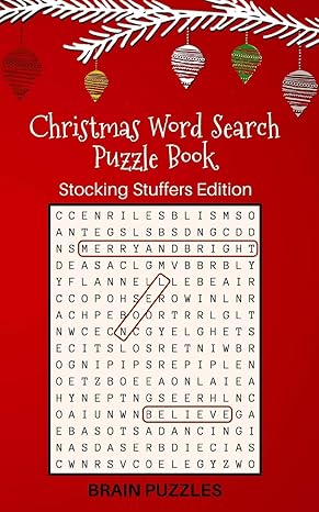 Christmas Word Search Puzzle Book: Stocking Stuffers Edition: Great ...