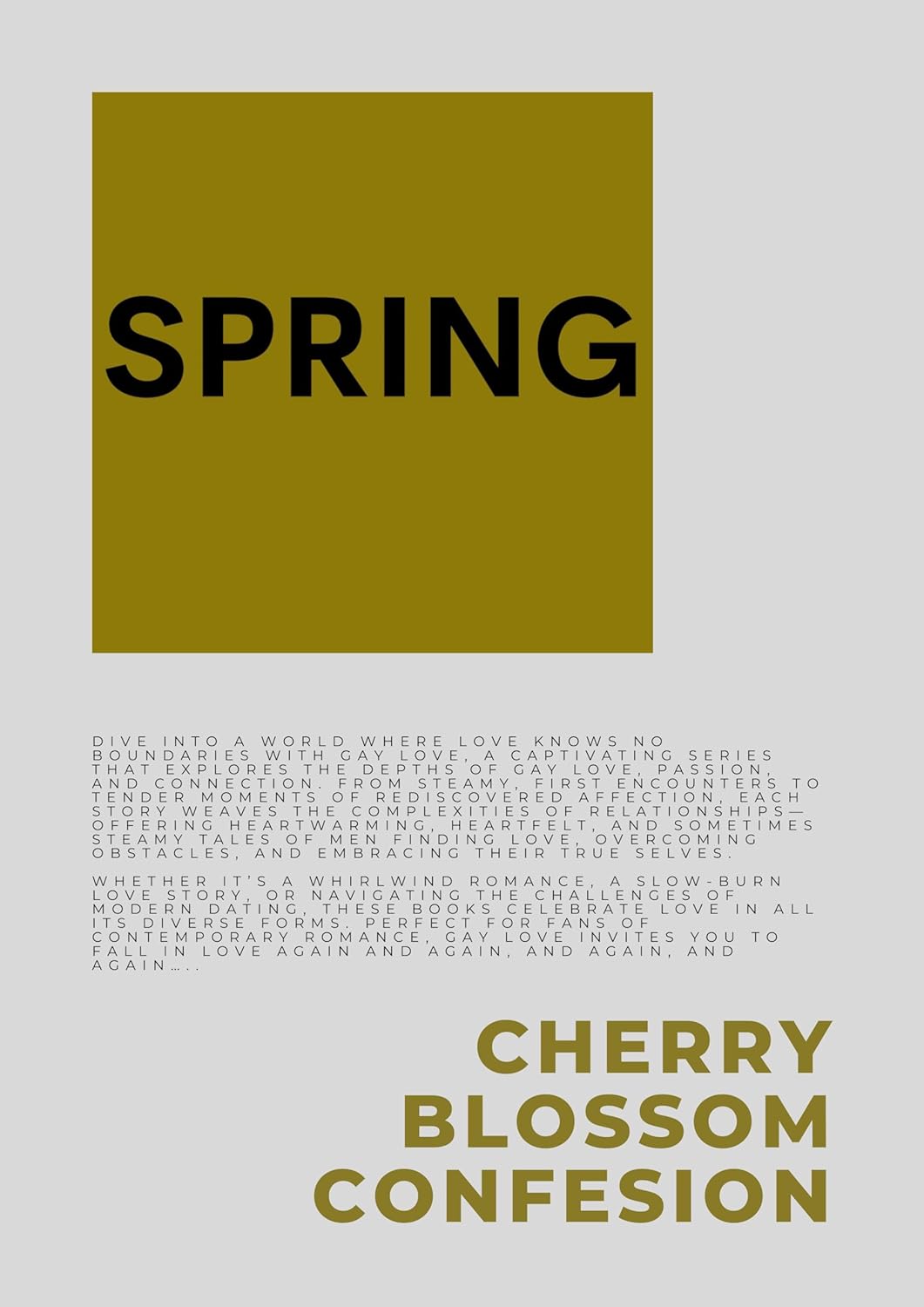 Spring: Cherry Blossom Confessions (Gay Romance Book 42) - Kindle ...