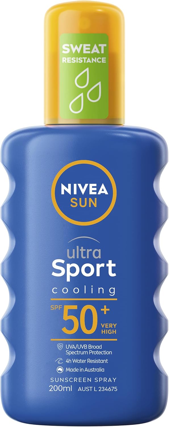 NIVEA SUN Ultra Sport Cooling Sunscreen Spray SPF 50+ 200ml | Water ...