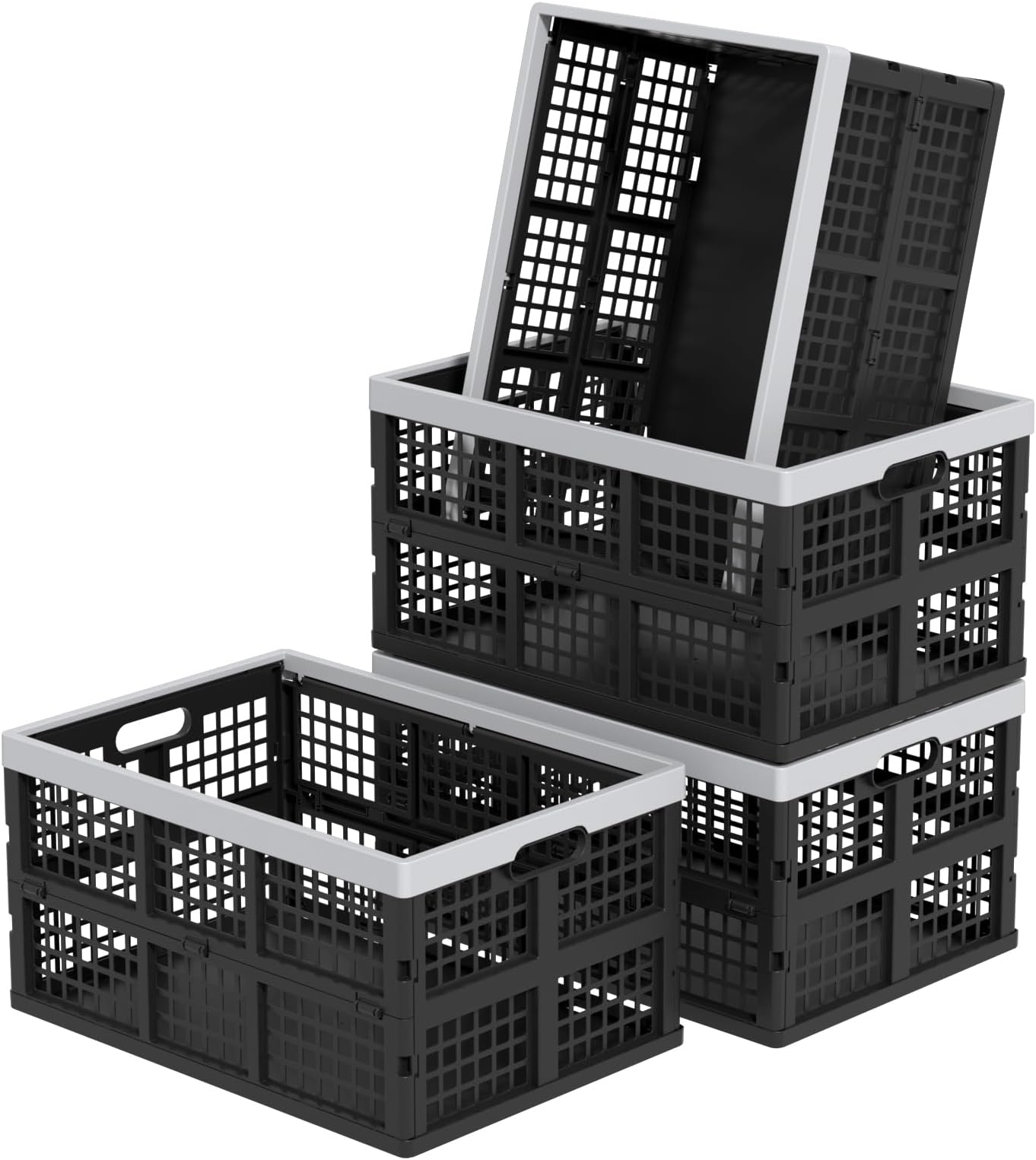 Amazon.com : Minekkyes Plastic Collapsible Milk Crates, Collapsible ...