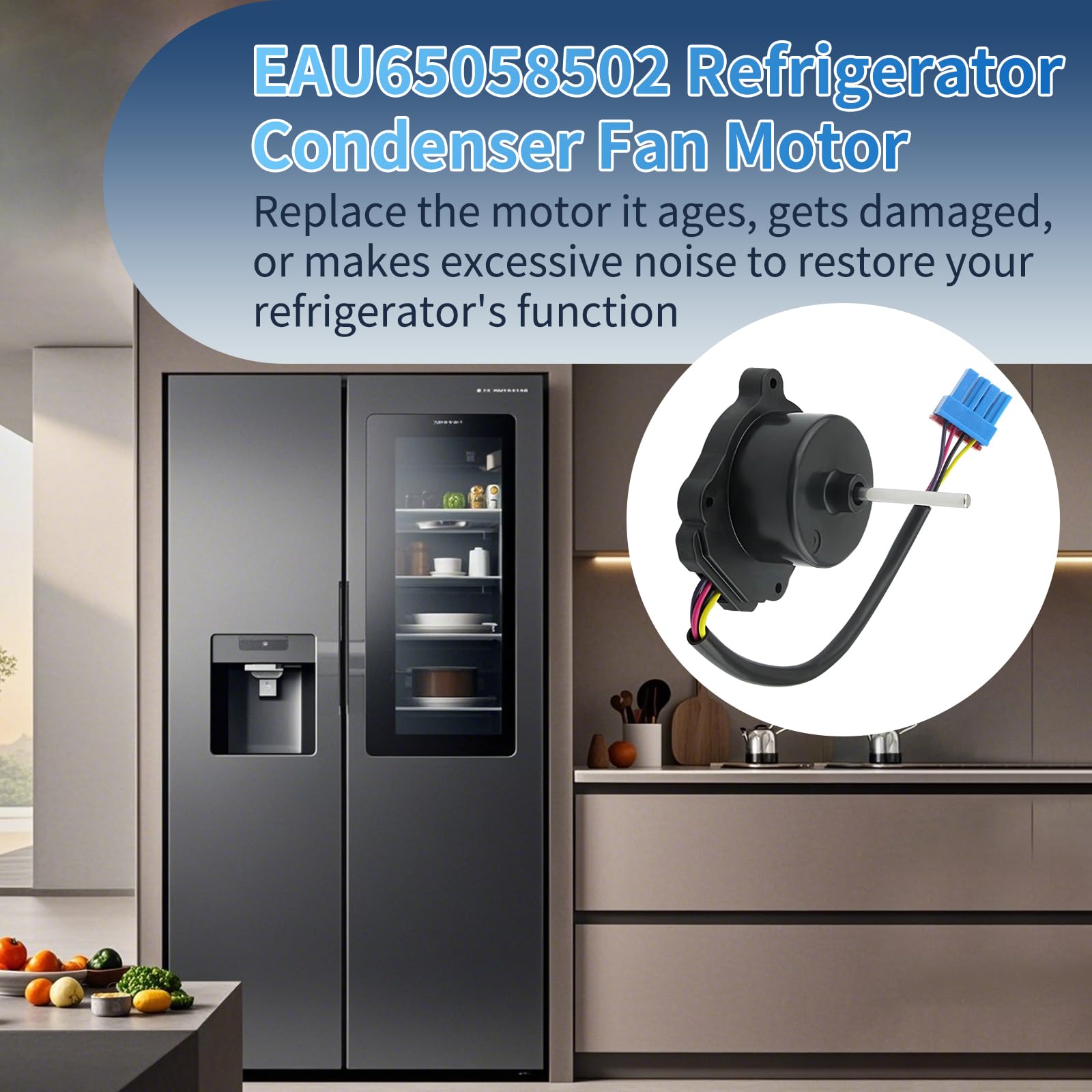 LG Condenser Evaporator Fan Replacement LG Refrigerator Condenser Fan ...