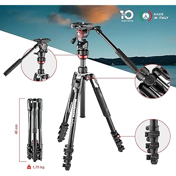 Amazon | Manfrotto befree live アルミニウムL三脚ビデオ雲台キット MVKBFRL-LIVE | 三脚 通販
