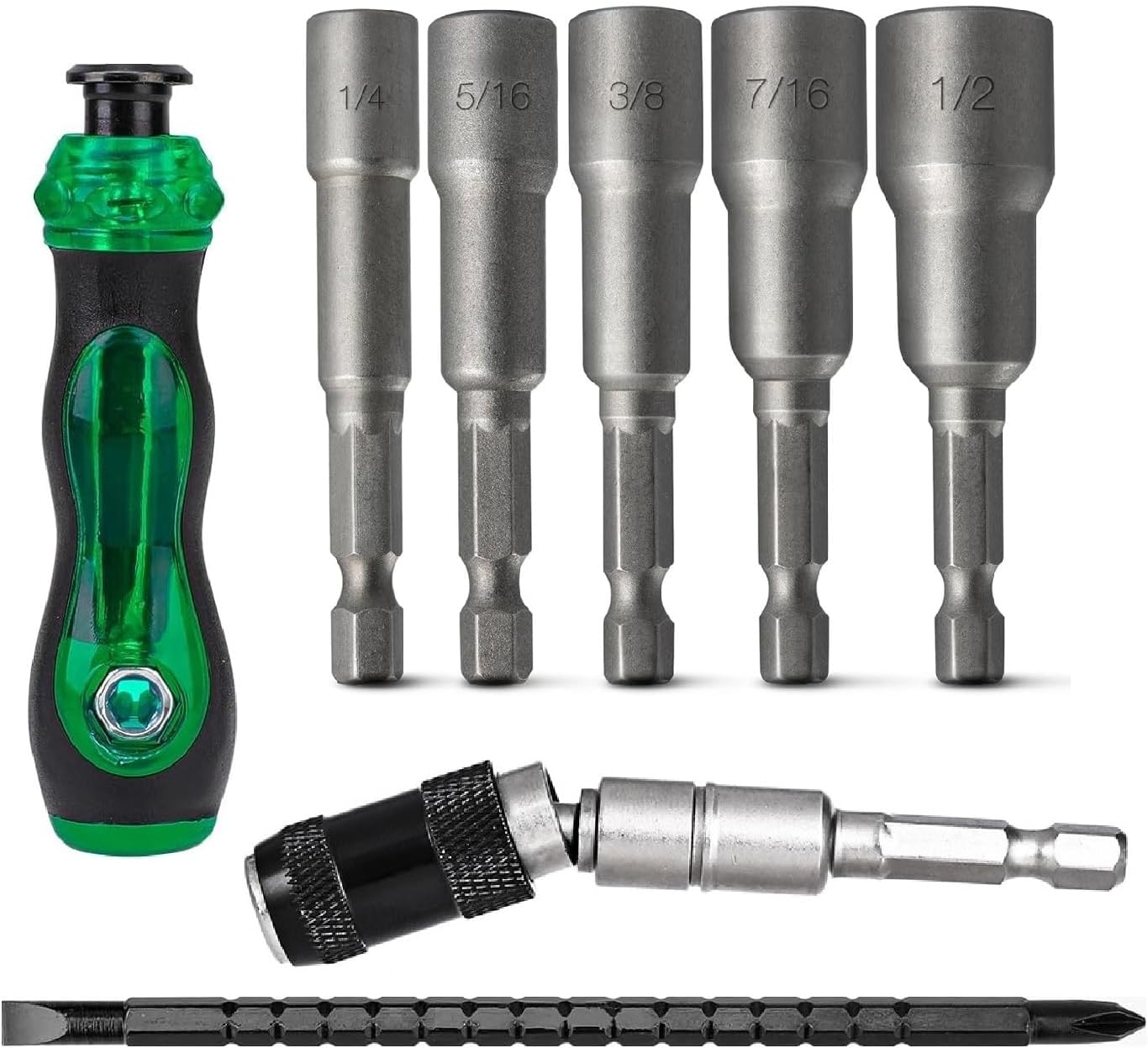 Amazon.com: ZYELBF Magnetic Ratcheting Impact Rated Hollow Power Nut ...