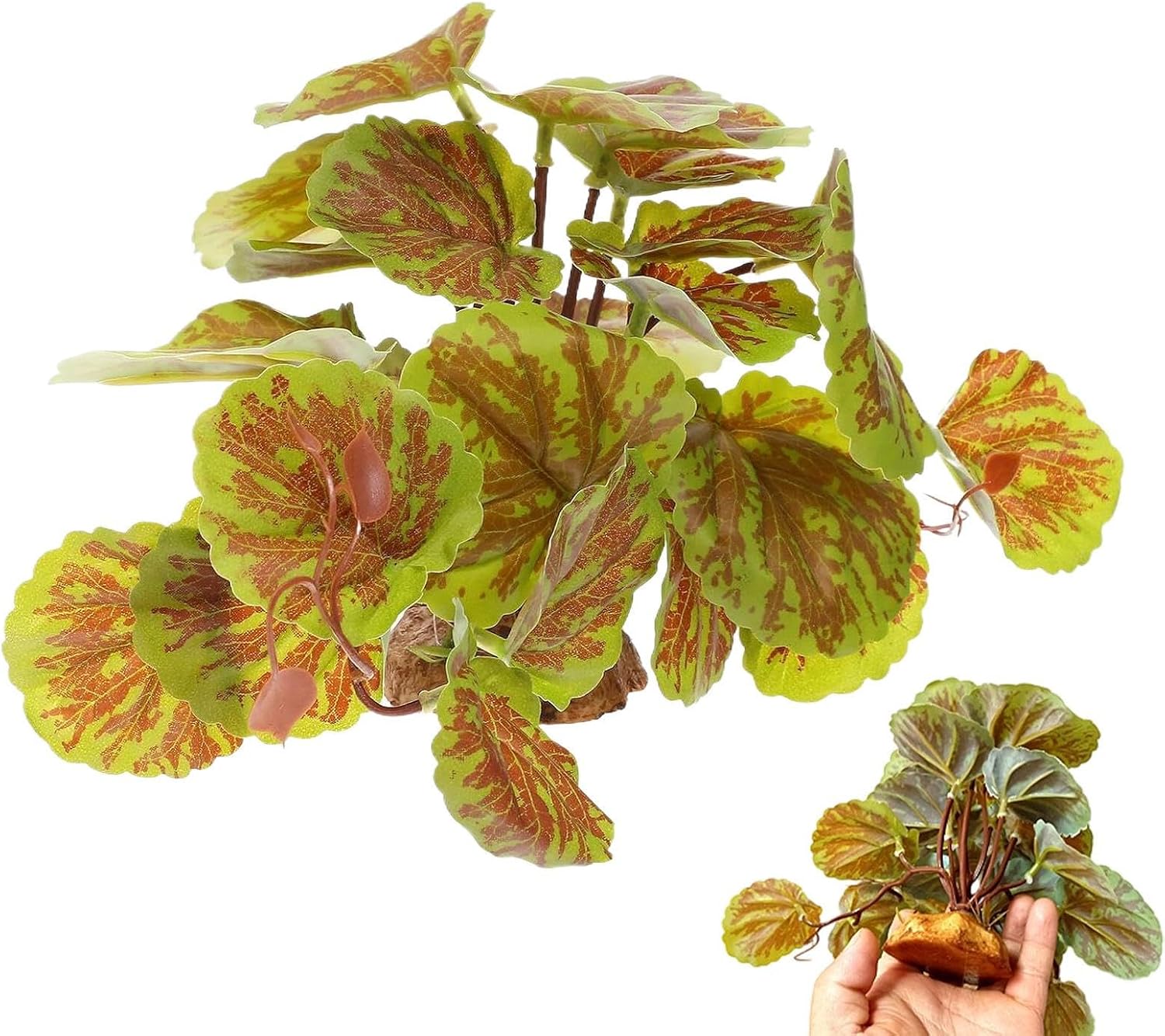 Fake Reptile Plants,with Base Fake Realistic Amphibian Habitat Decor ...