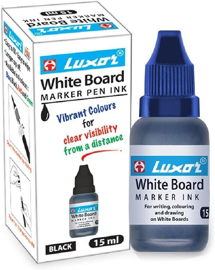 LUXOR WHITE BOARD MARKER INK 15ML. ( BLUE) PACK OF 4 BOTTEL : Amazon.in ...