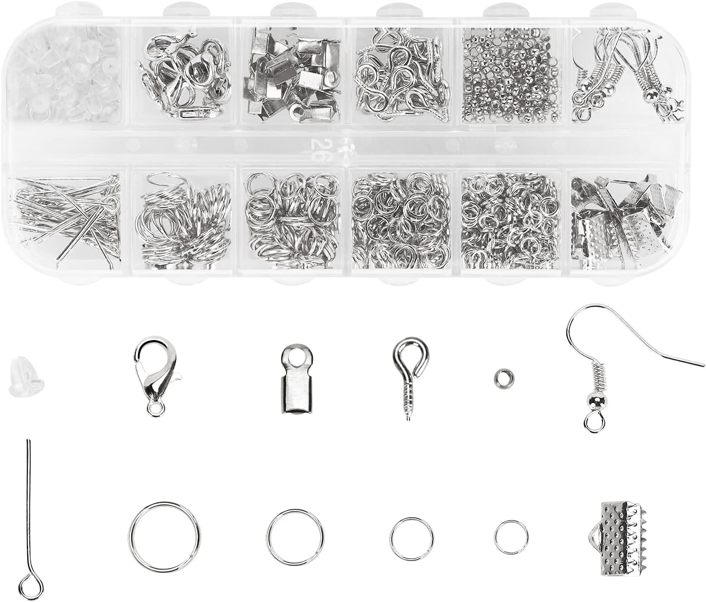 TOAOB 784Pcs Beginner Jewellery Making Kits Silver Plated Jewelry ...