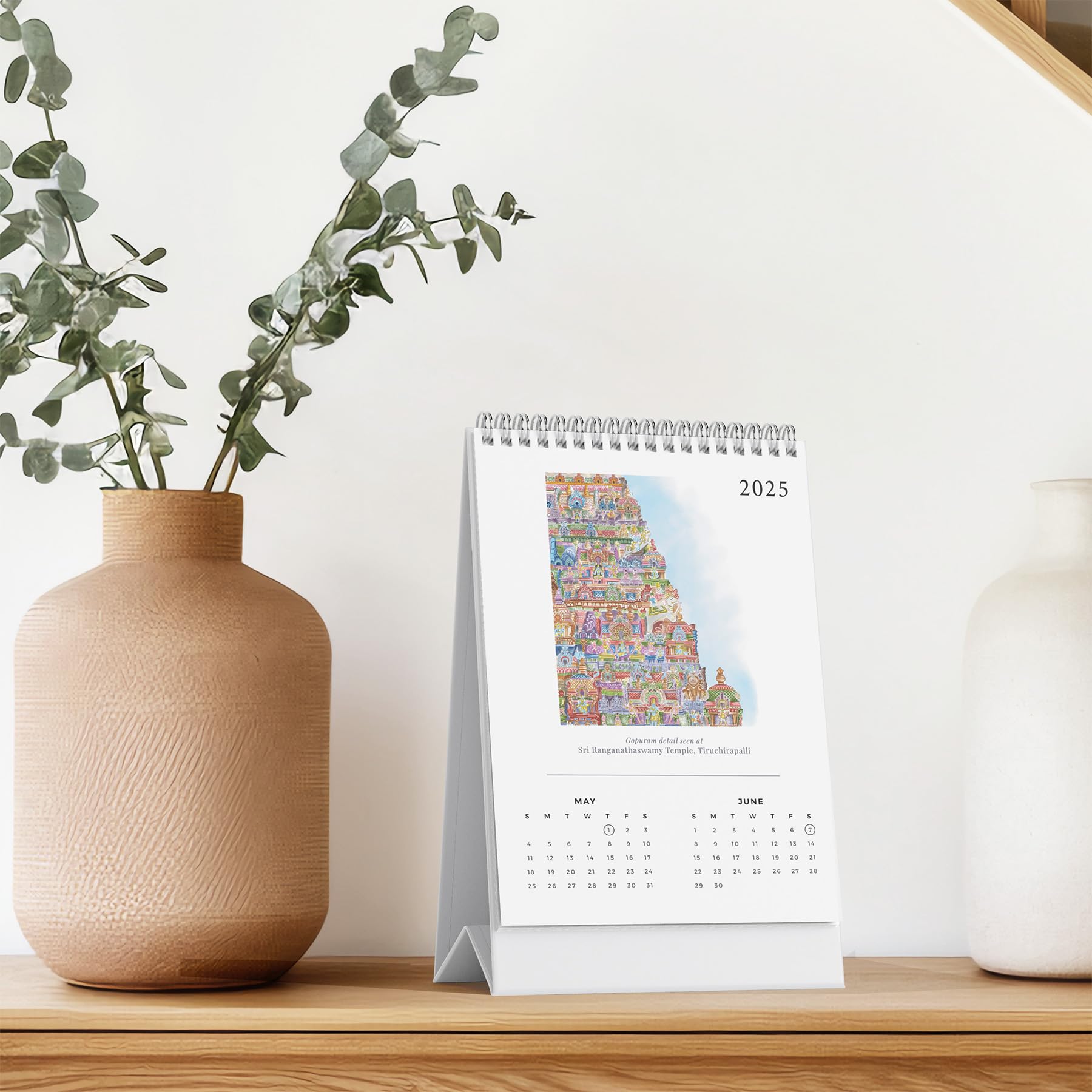 2025 Desk Calendar - Temples of Tamil Nadu, With Hand drawn sketches on ...