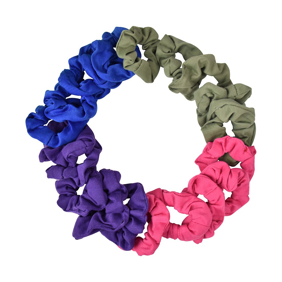 Amazon.com : 20 Pack Small Scrunchies Cotton Hair Elastics - Brights ...