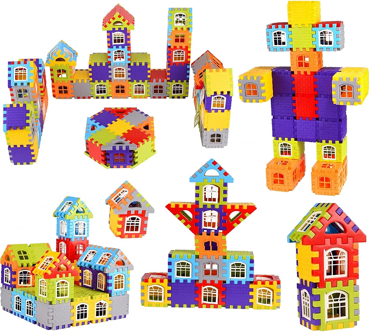 Buy GRANTH Made in India Jumbo Happy Home House Building Blocks with ...