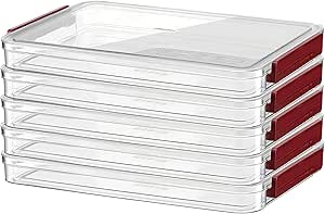 Amazon.com: Clear A4 Paper Storage Box with Lids, Plastic A4 File ...