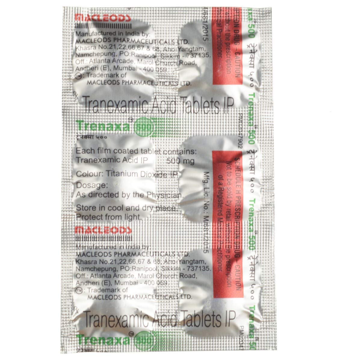 Trenaxa 500 - Strip of 6 Tablets : Amazon.in: Health & Personal Care