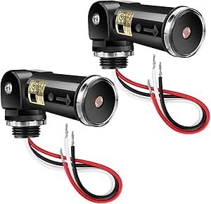 EEEKit Dusk to Dawn Outdoor Light Sensor Switches, 2-Pack