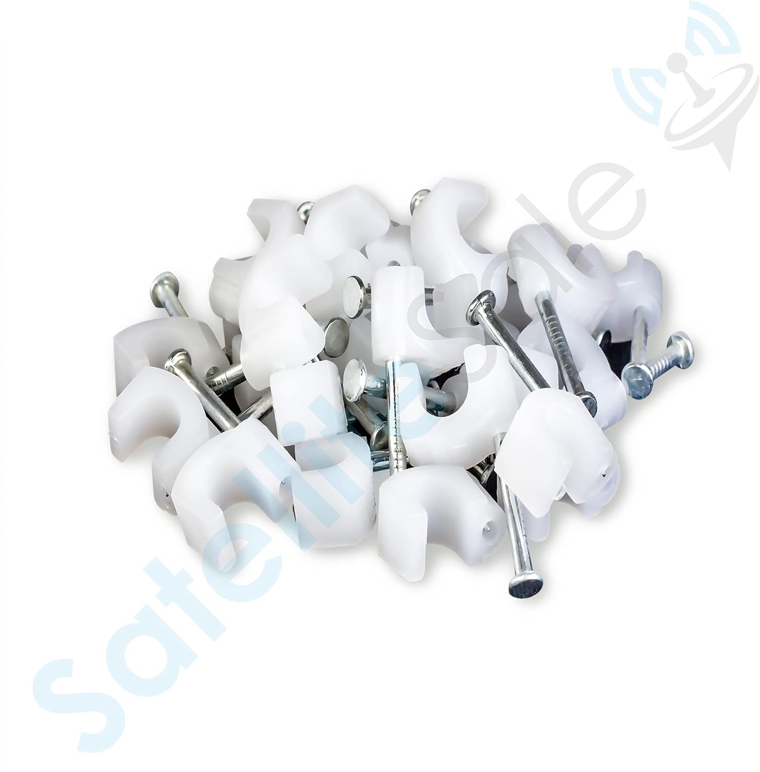 SatelliteSale Clips redondos blancos de una sola uña para Ethernet ...