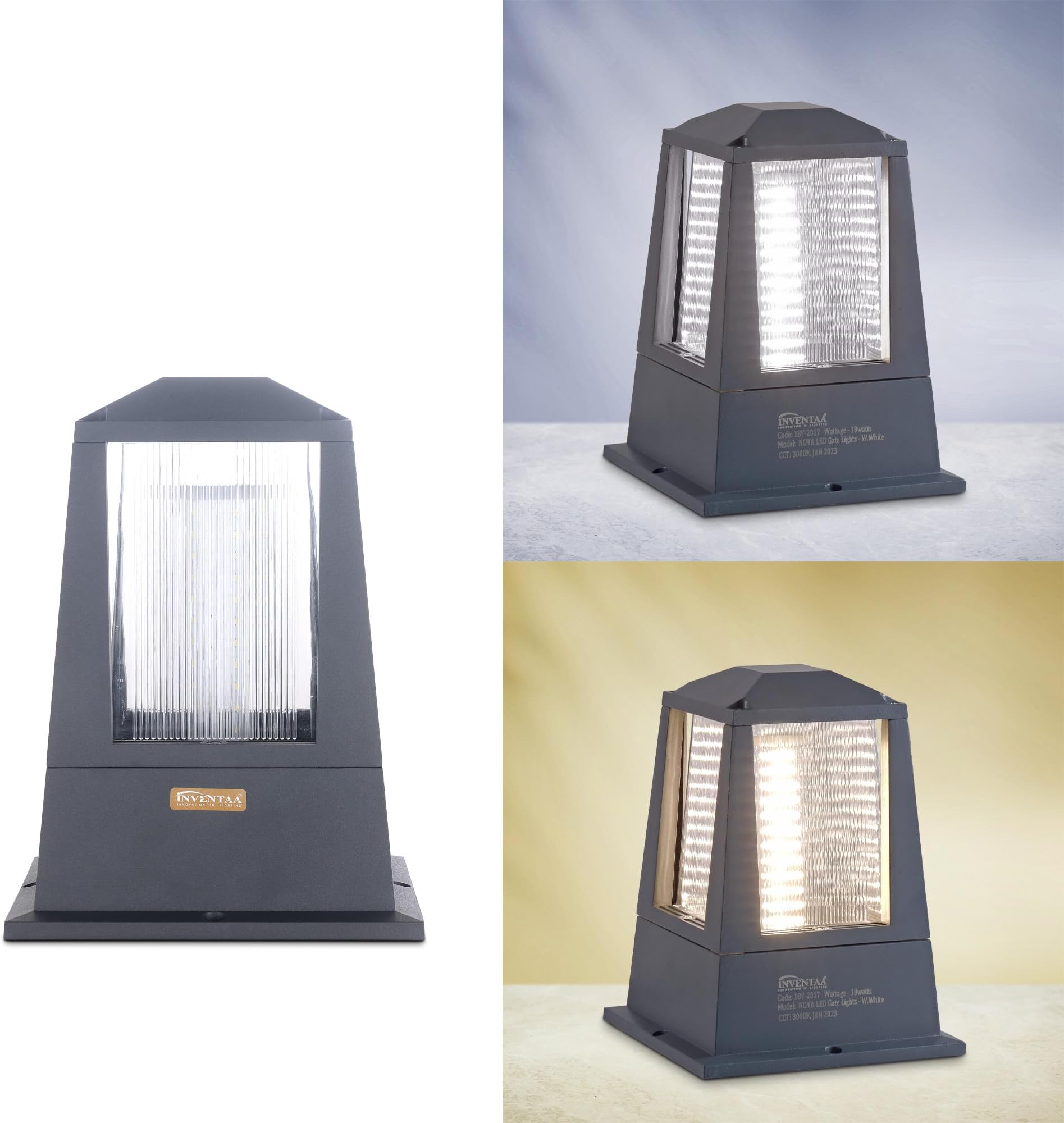 INVENTAA NOVA 18W LED Gate Light for Home Gate Waterproof (Warm White ...