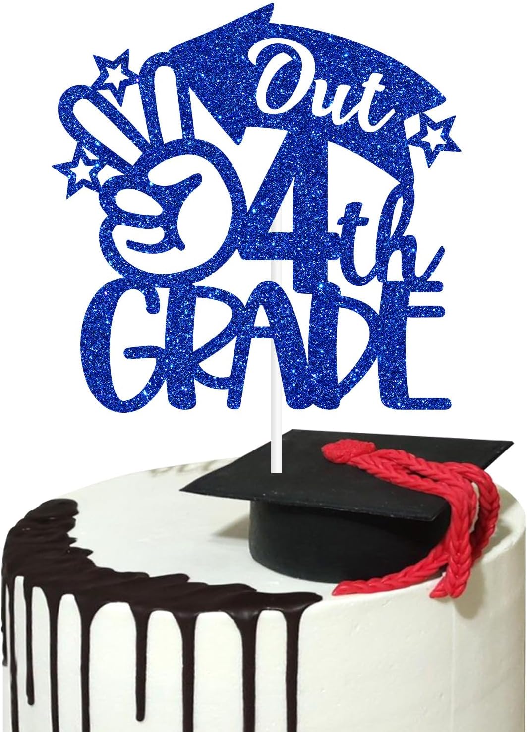 Amazon.com: Peace Out 4th Grade Cake Topper, 4th Grade Grad, Happy ...