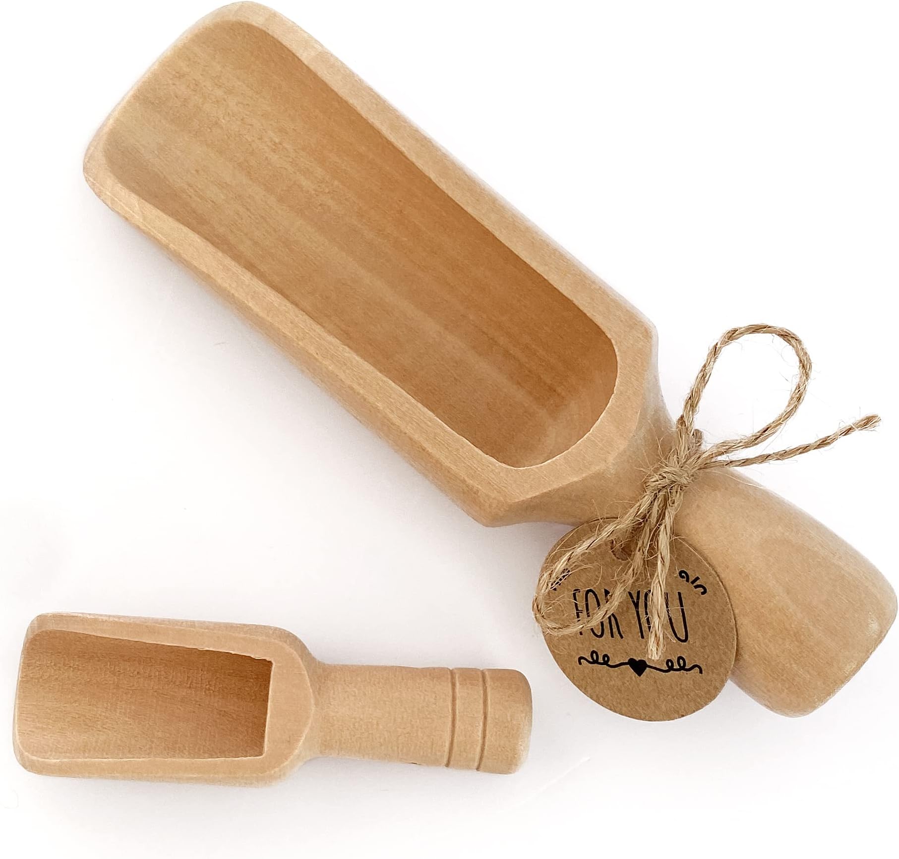 Amazon.com: Wood Scoop Bath Salt Scoop Wooden Kitchen Scoop Rice Spoon ...