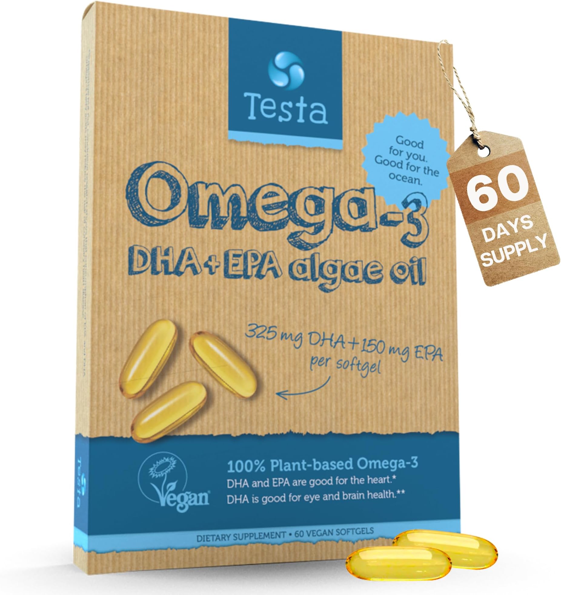 Amazon.com: Testa Omega-3 Supplement - Vegan Based Omega 3 DHA EPA ...