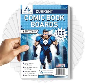 Current Comic Book Backing Boards 24PT - 100CT (6.75" x 10.5"), Comic ...