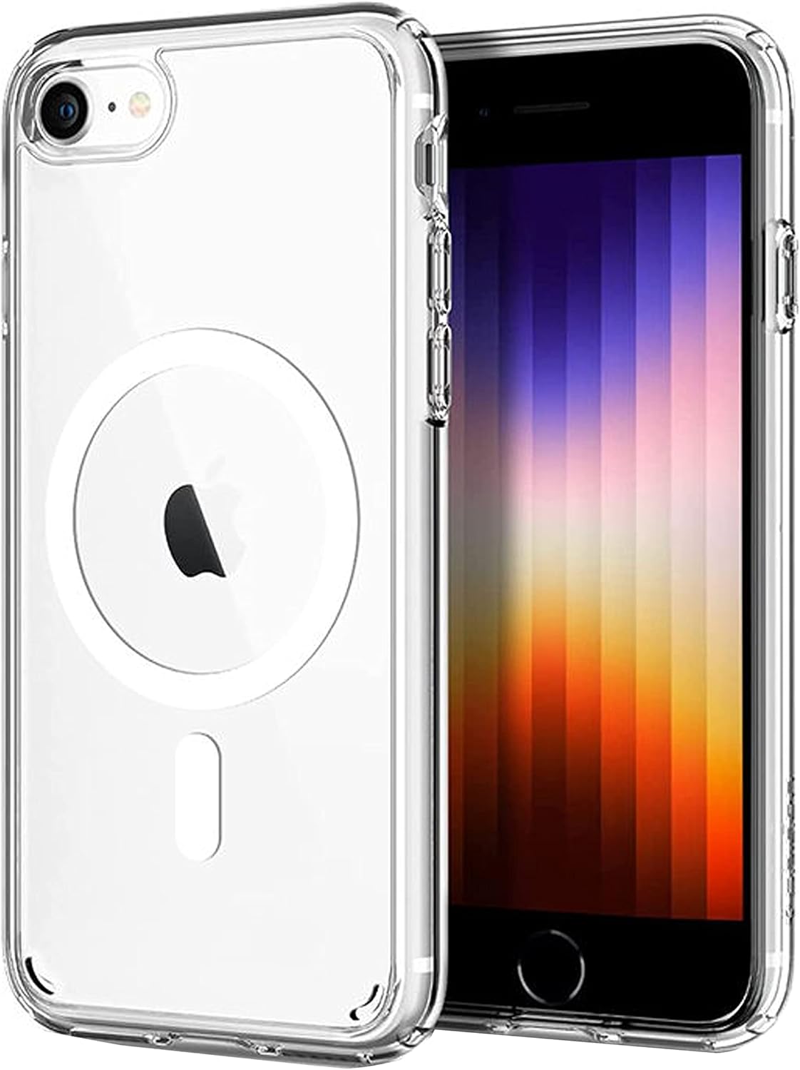 EKAM Magsafe compatible case for iPhone SE 2022 / iPhone SE 2020 - MagSafe PC & TPU Clear Phone ...