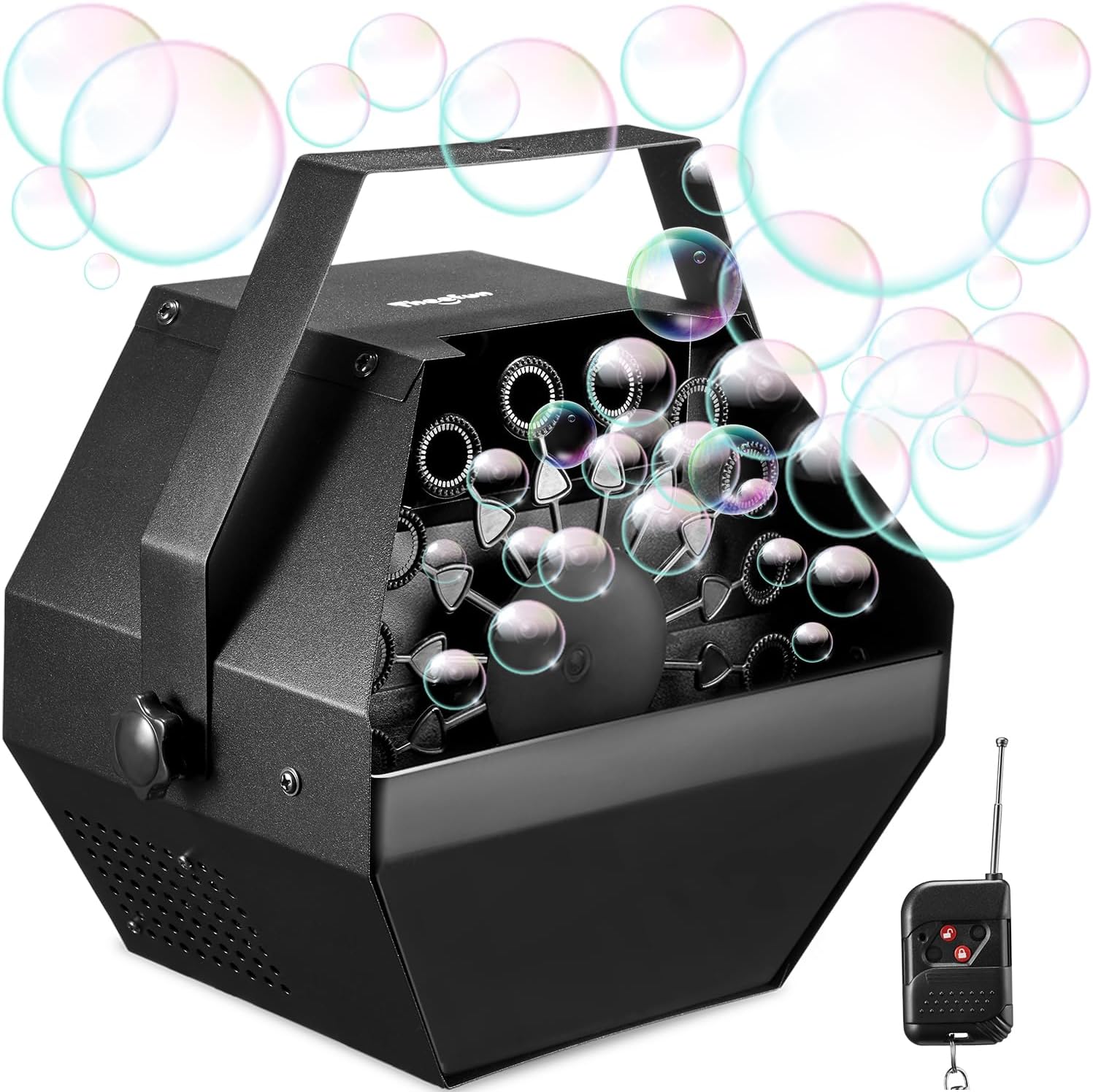 Theefun Upgraded Professional Parties Bubble Machine, Wireless Remote ...