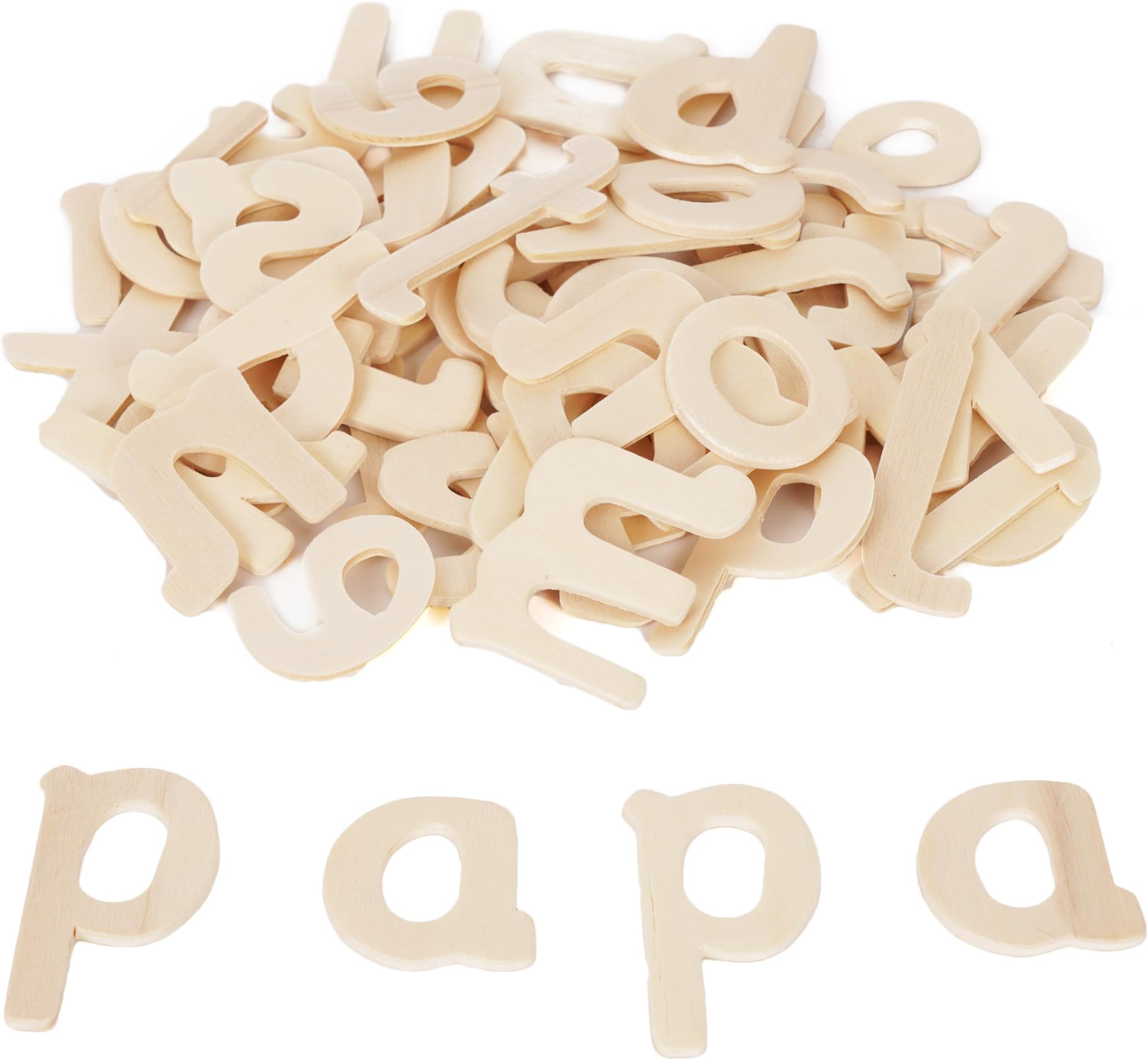 Plain Wooden(Lower case) Letters -60 Approx by arkCRAFT : Amazon.co.uk ...