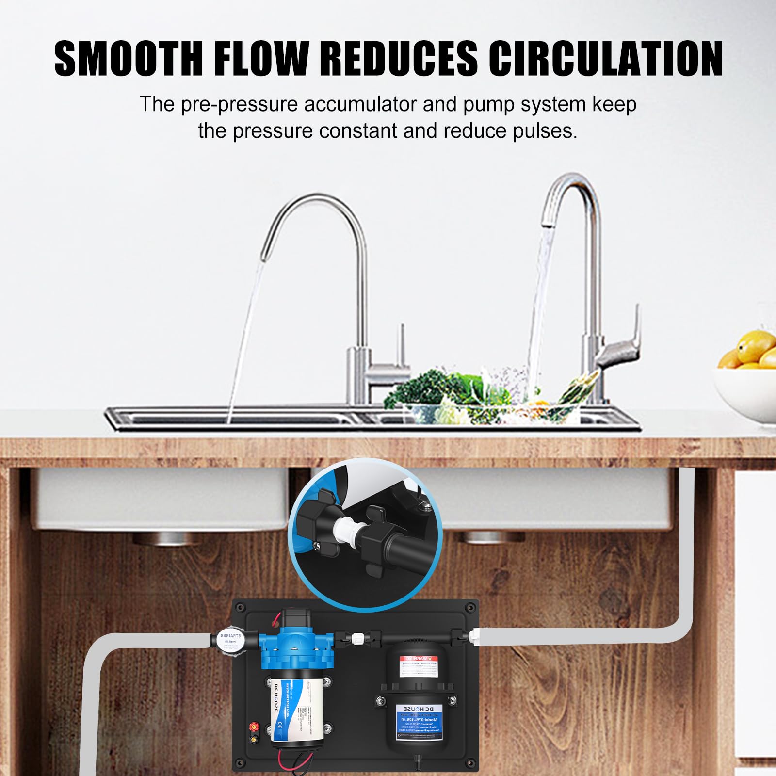 Snapklik.com : DC HOUSE 12V RV Water Pump System And Pre-Pressurized ...