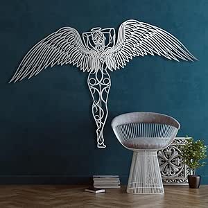 Amazon.com: Angel Metal Wall Art, Large Angel Wings Wall Decor ...