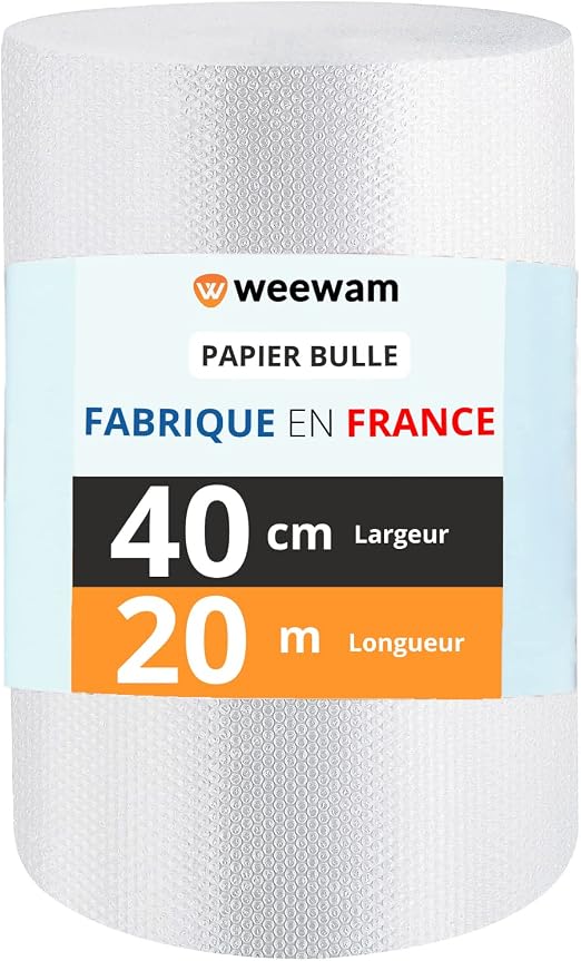 Rouleau Papier Bulle 40 cm x 20 m, Film Bulles, Protège Emballage ...