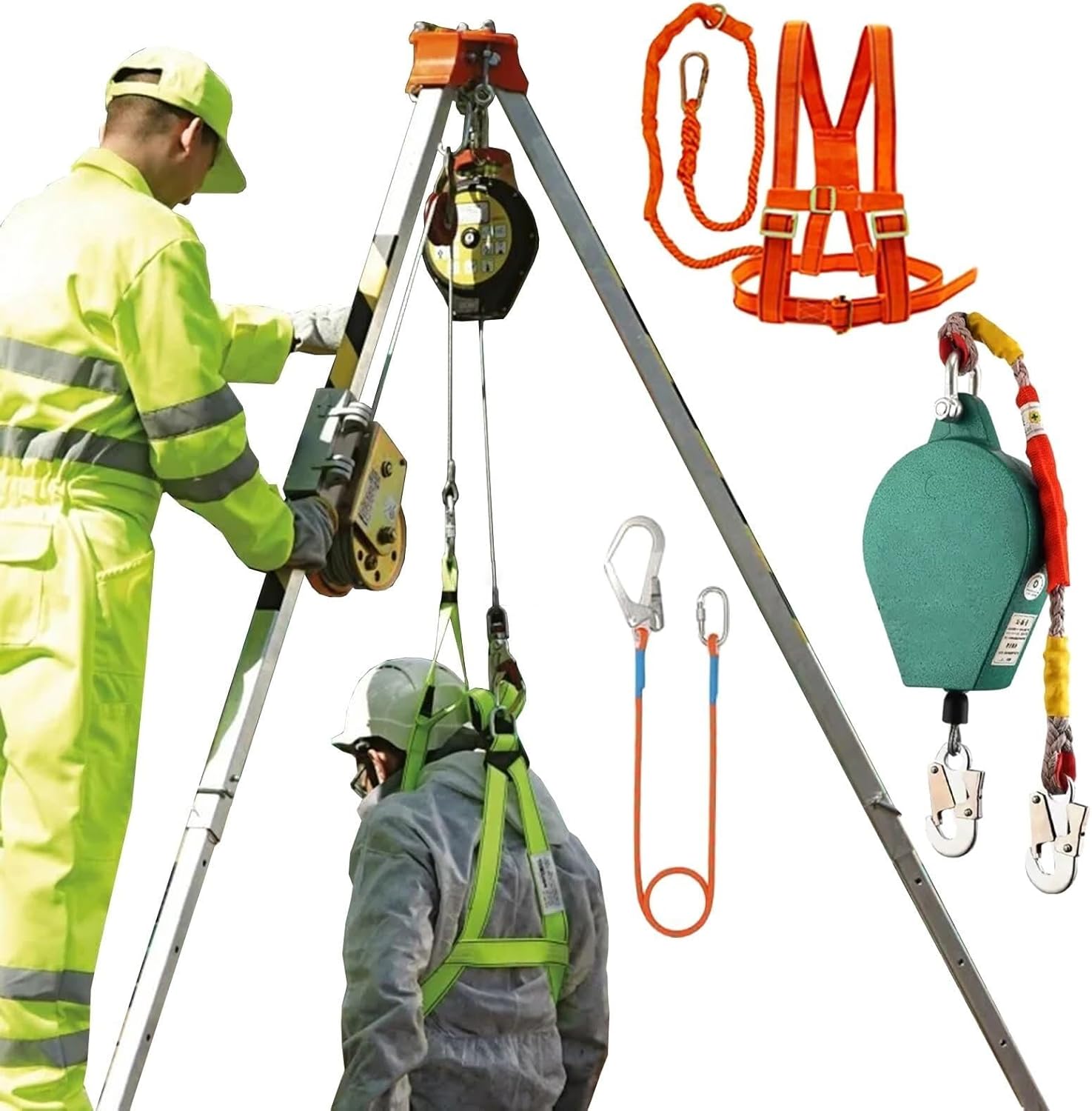 Confined Space Tripod - Rescue Tripod System with 1200 1800 2600 LBS ...