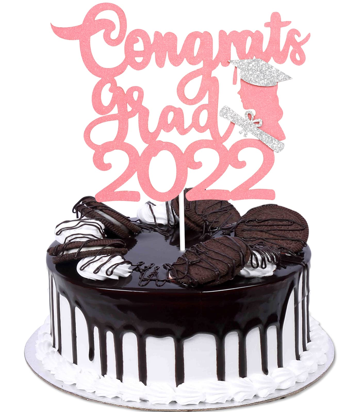 Caiwowocongrats Grad 2022 Graduation Cake Topper Senior 2022 Pink ...