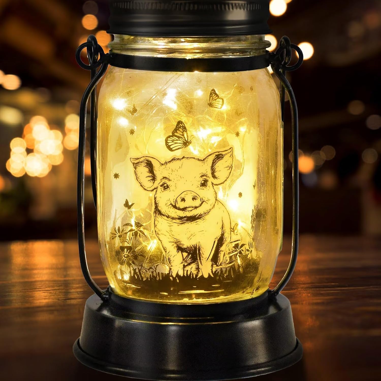 Pig Gifts for Women/Men/Kids Pig Lovers Animal Solar Lantern, Piglet ...
