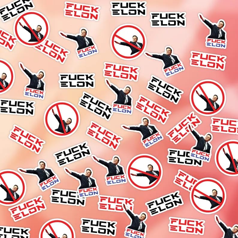 Amazon.com: EasyCosmos 52PCs Anti Elon Musk Sticker Pack, Fuck Elon ...