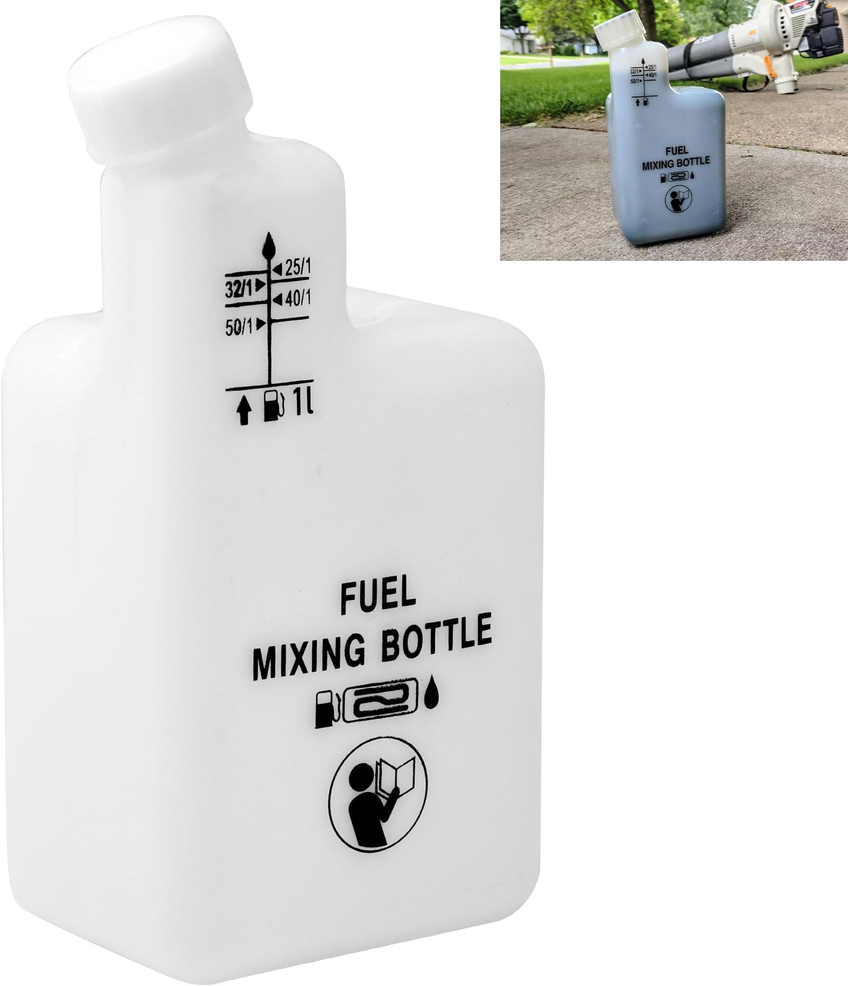 Amazon.com: Fuel Oil Mixing Bottle for 2 Stroke Engines, 1L, 4 Ratios ...