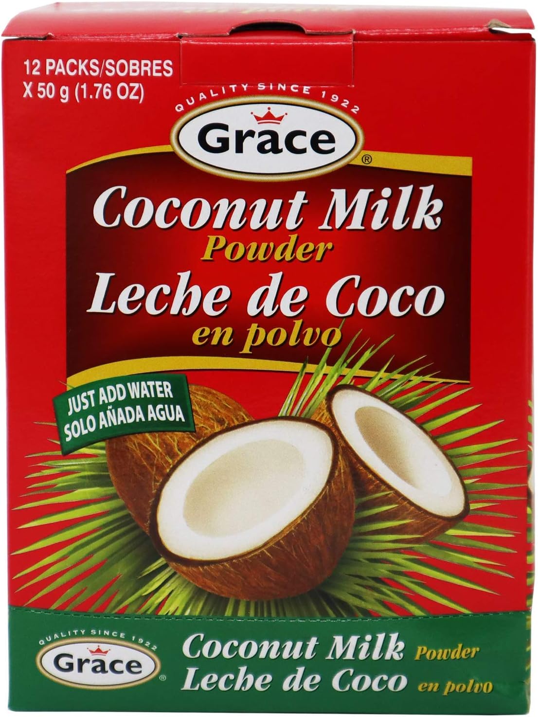 Amazon.com : Grace Dry Coconut Milk Powder - 12 pack - No Preservatives ...