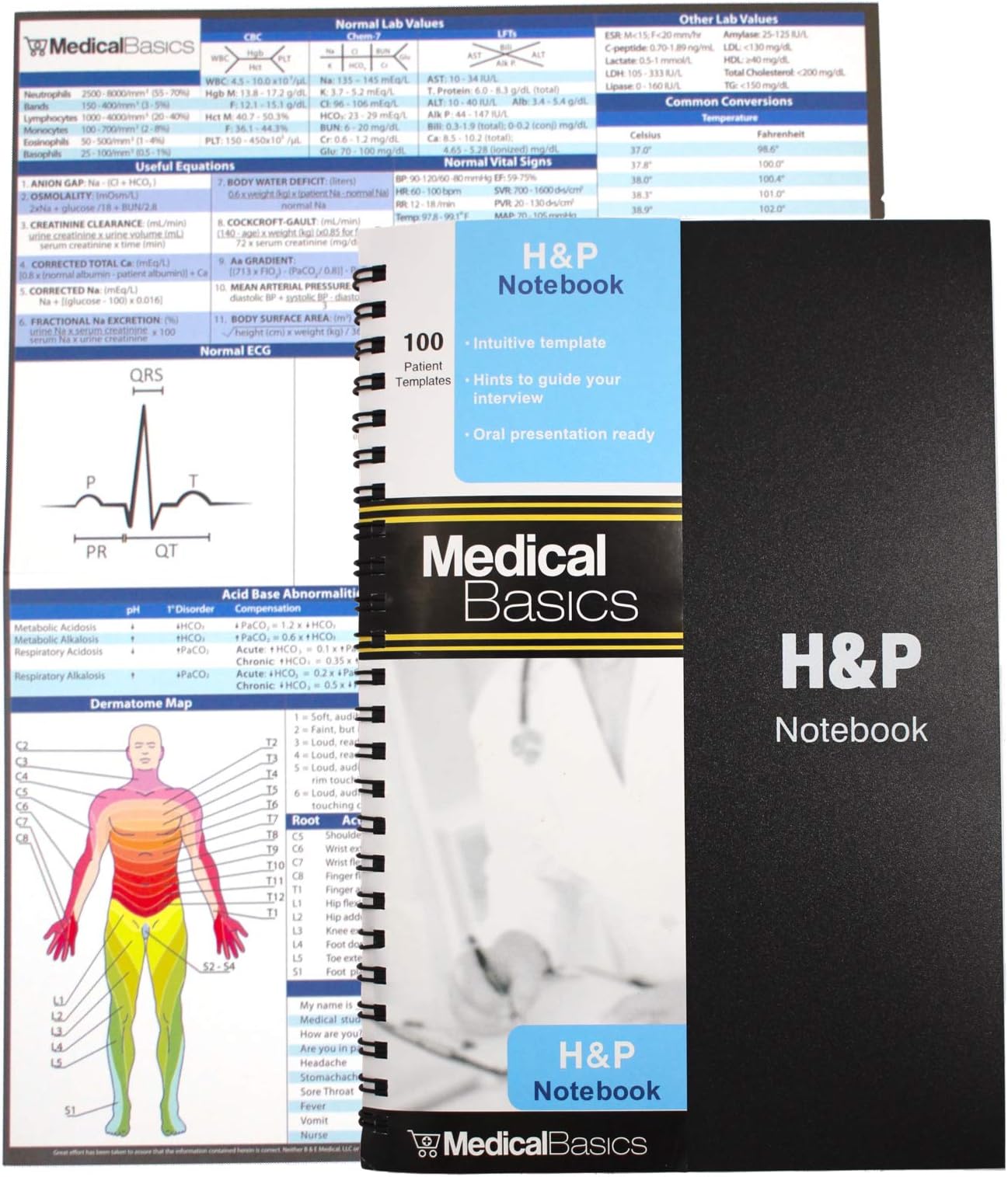 Amazon.com : H&P notebook - Medical History and Physical notebook, 100 ...