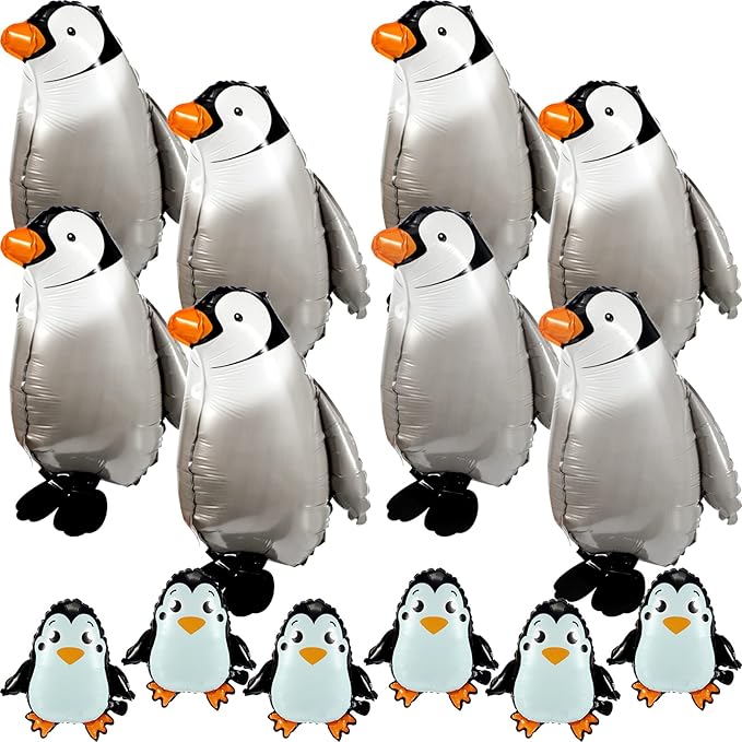 Amazon.com: Yunsailing 14 Pieces Penguin Balloons Jumbo Walking Penguin ...