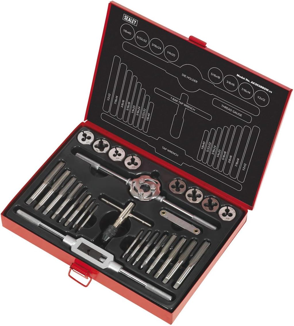 Amazon.com: Sealey Tap & Die Set 28pc Split Dies Metric : Automotive