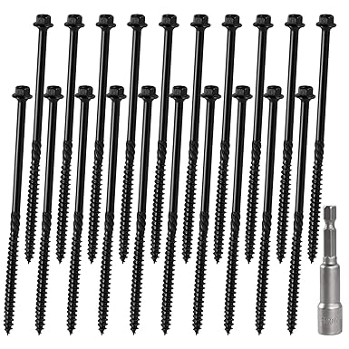20pcs Timber Screws 150mm Hex Head Timber Fixing Long Screws for Wood ...