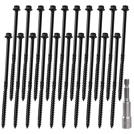 20pcs Timber Screws 150mm Hex Head Timber Fixing Long Screws for Wood ...