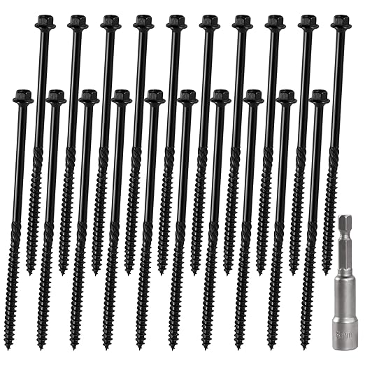 20pcs Timber Screws 150mm Hex Head Timber Fixing Long Screws for Wood ...