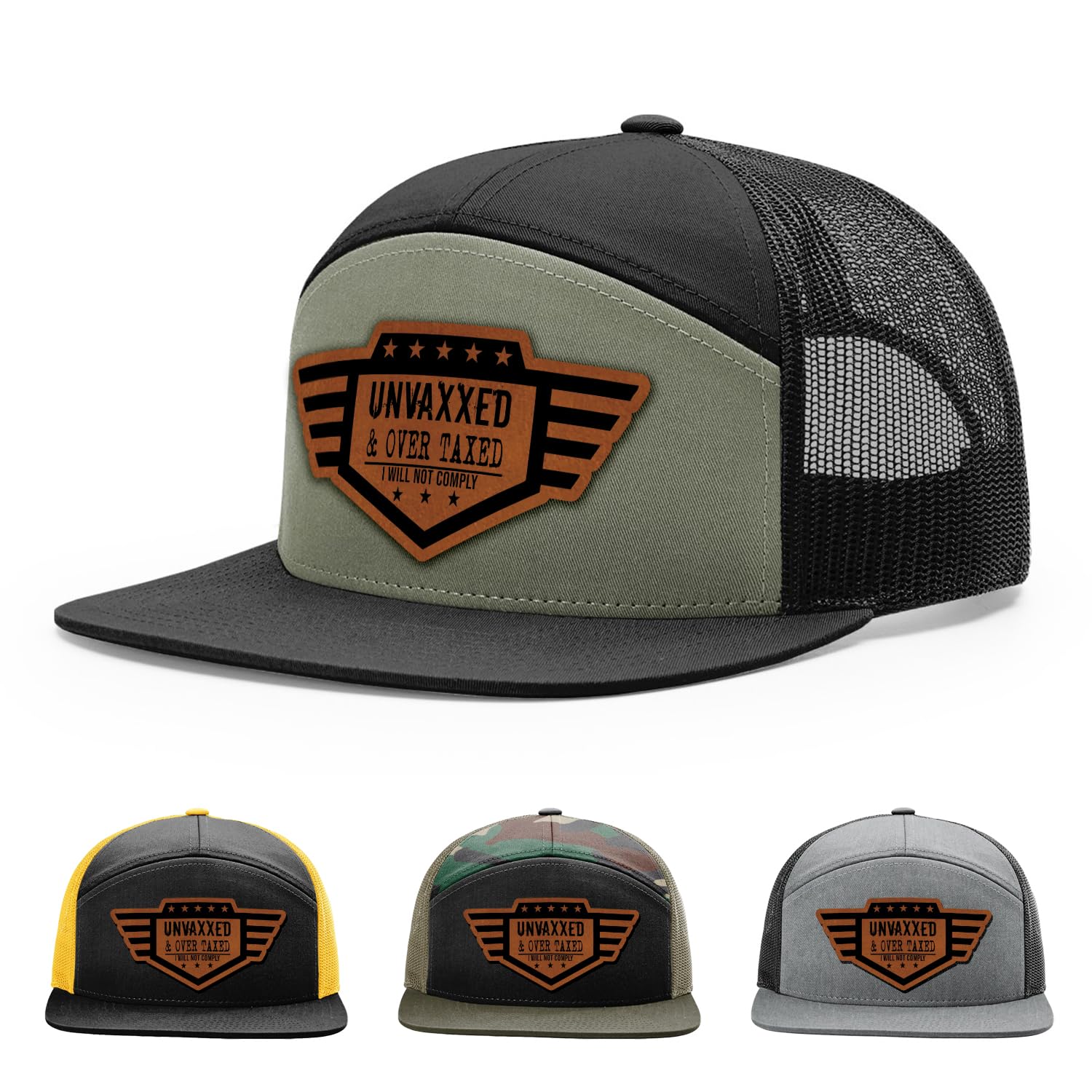 Amazon.com: Unvaxxed and Overtaxed Hat, Unvaccinated Hat, 168 Style ...