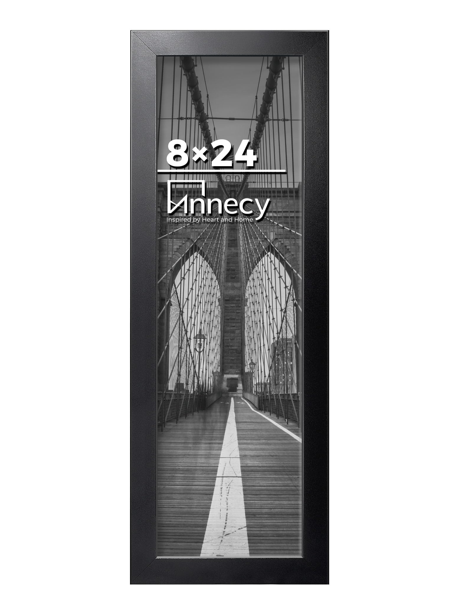 Annecy 8x24 Frame Black 1 Pack, Classic Frame Display 8x24 Pictures ...