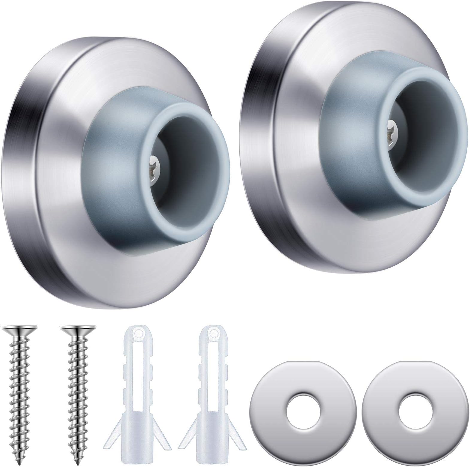 Amazon.com: Pangda Concave Wall Door Bumper Stop Silver Stainless Steel ...