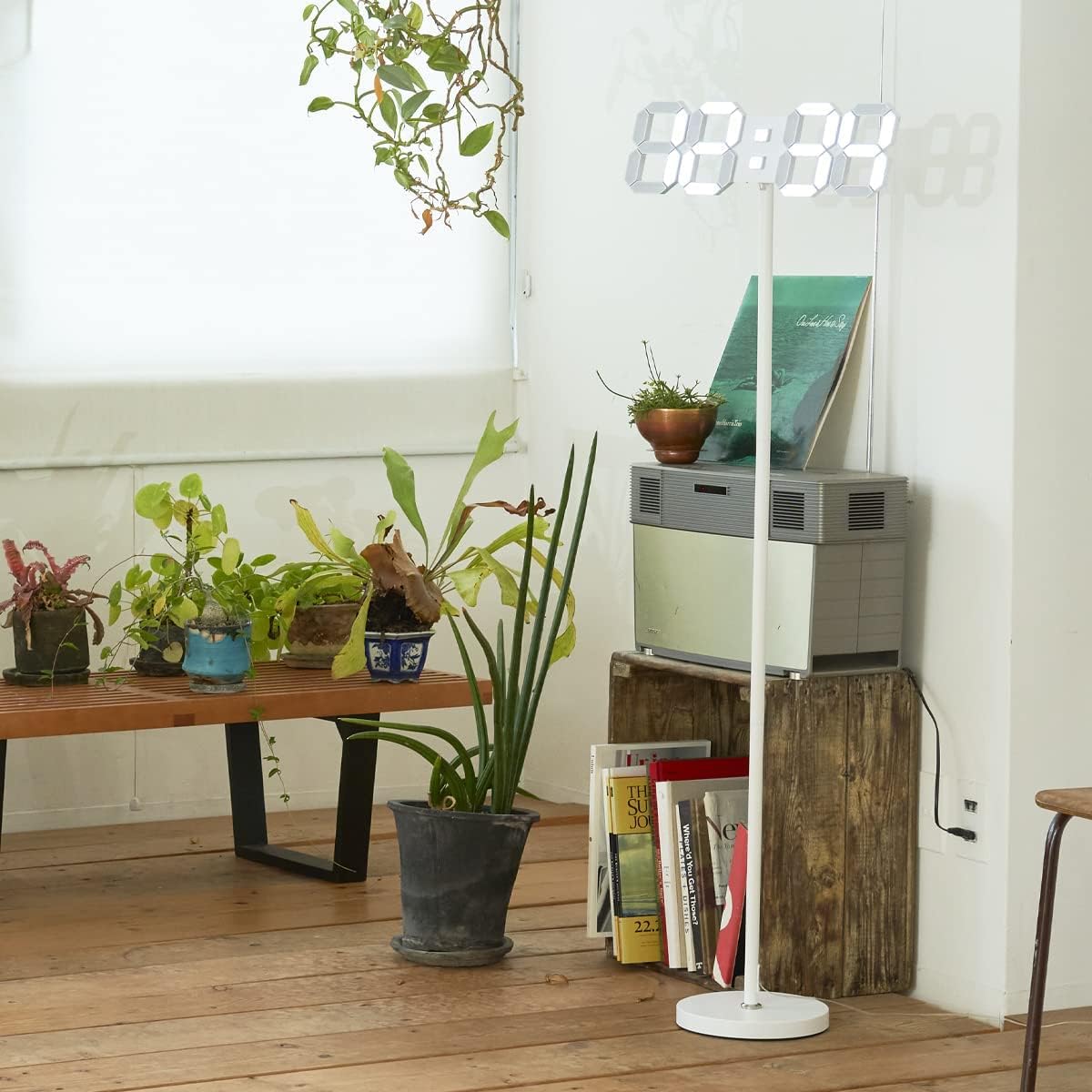 Amazon.co.jp: [リラックス] RELAX SEGLOCK2 セグロック2 LED 時計 置時計 掛け時計 デジタル (ホワイト) : ホーム＆キッチン