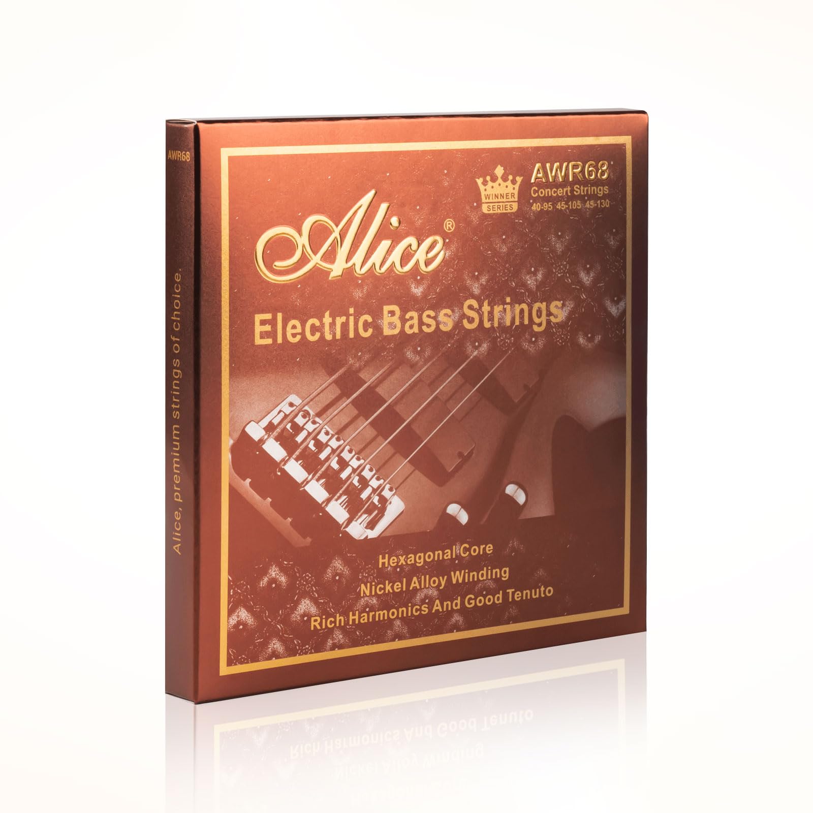 Snapklik.com : Alice Bass Guitar String 4 Strings Set, Hexagonal Core