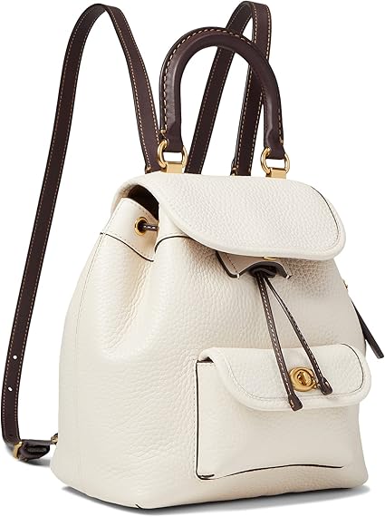 Amazon.com | Coach Color-Block Leather Riya Backpack 21 Chalk Multi One ...