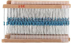 Amazon.com: 100 Ohm 10 Pack,5.6k Resistor 1/4watt + The 10mohms 1280pcs ...