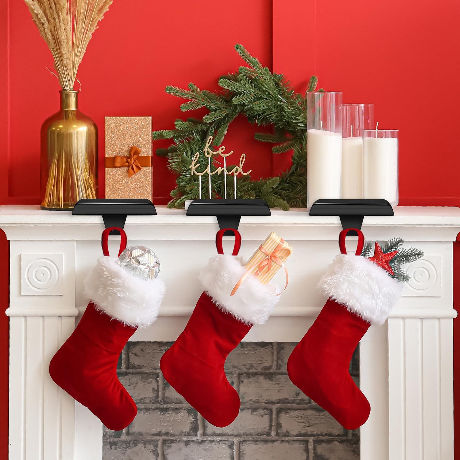 Snapklik.com : BlissfulTie Christmas Stocking Holders - Set Of 4 ...